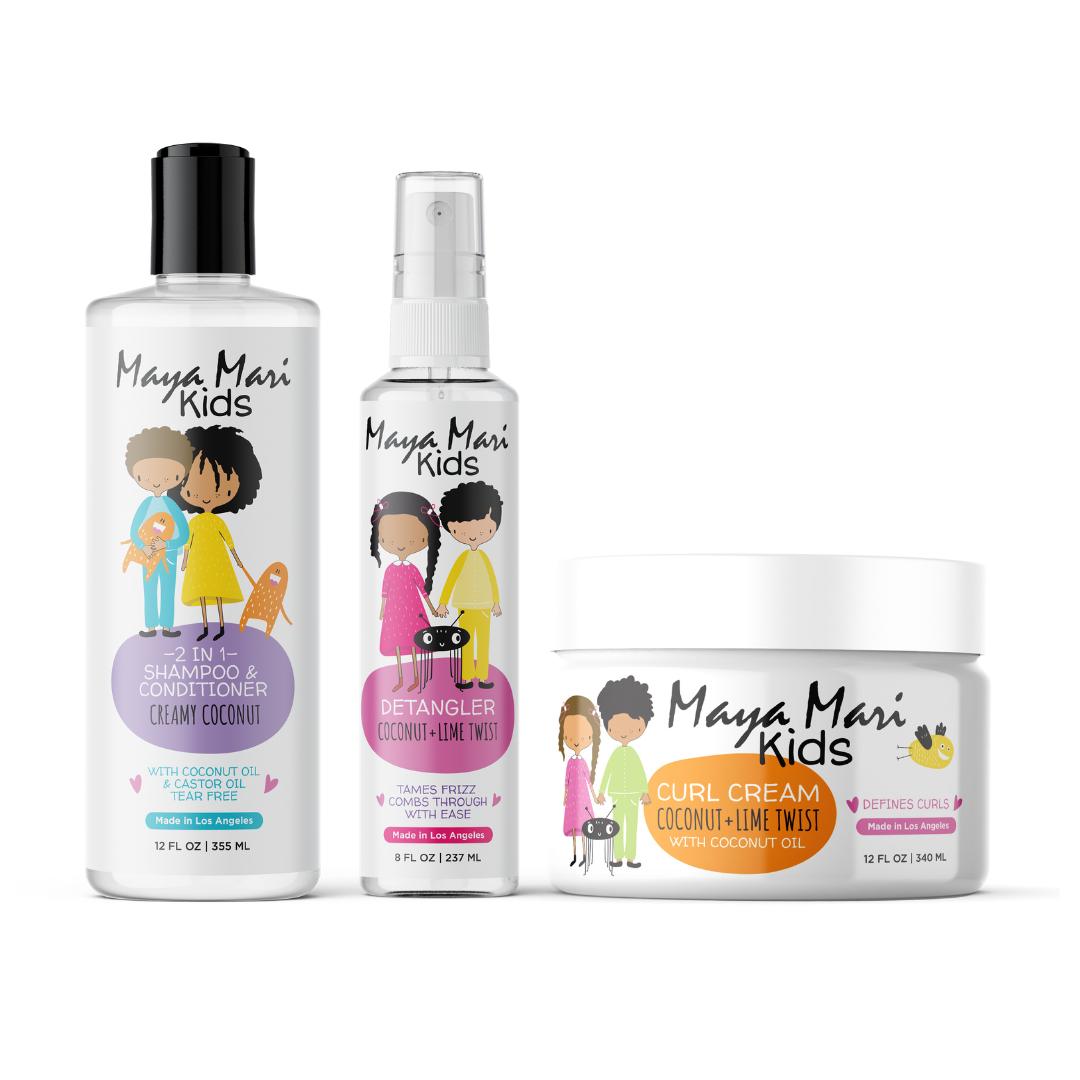Maya Mari Kids - Curly Hair Kids Must Have 3-Piece Set - Kids Detangle ...