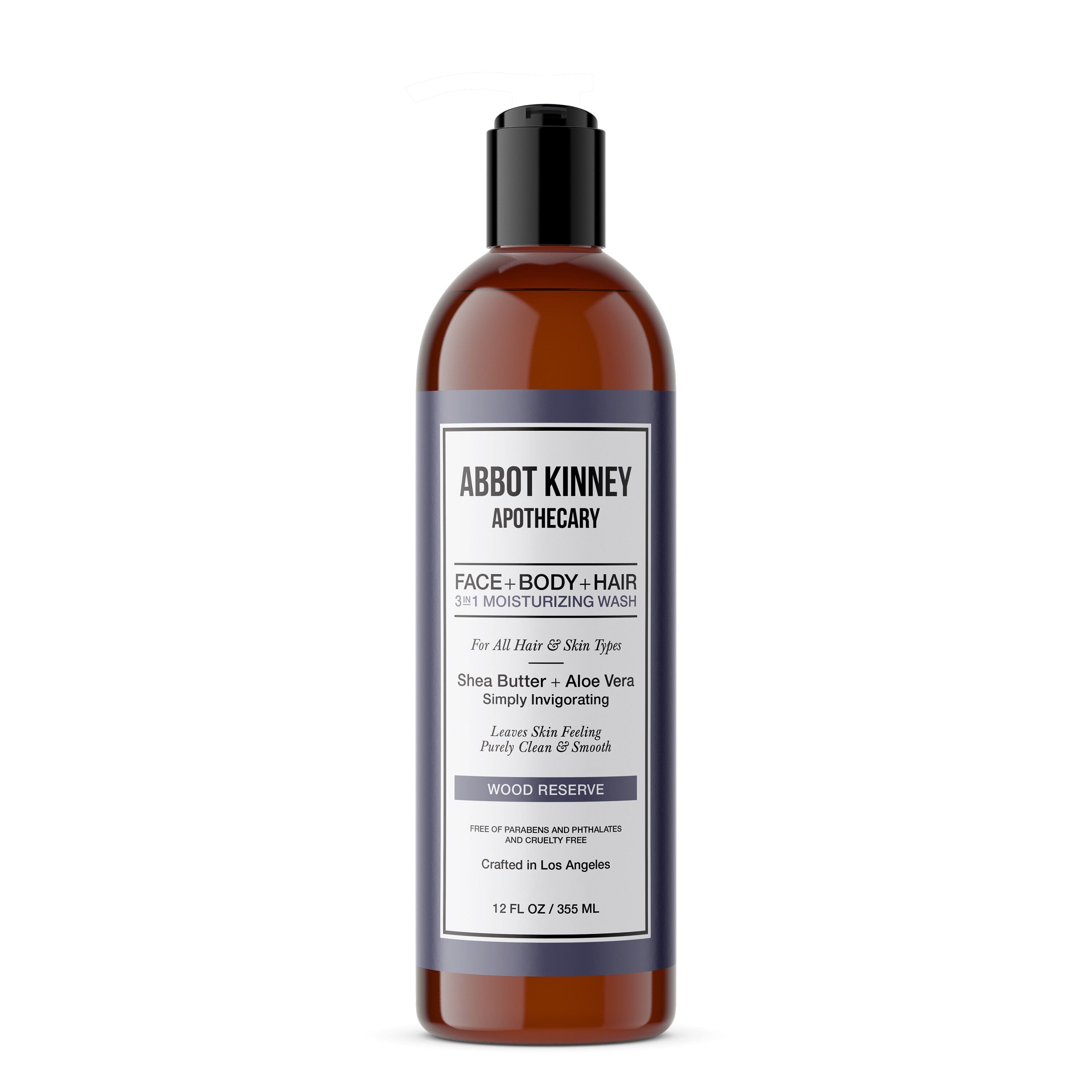 Abbot Kinney Apothecary Men's 3-in-1 Moisturizing Shampoo, Conditioner ...